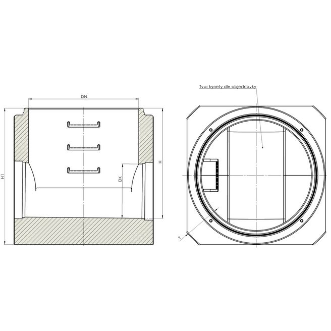 Šachtová dna litá DN 1200 | Tiba Beton - TIBA BETON