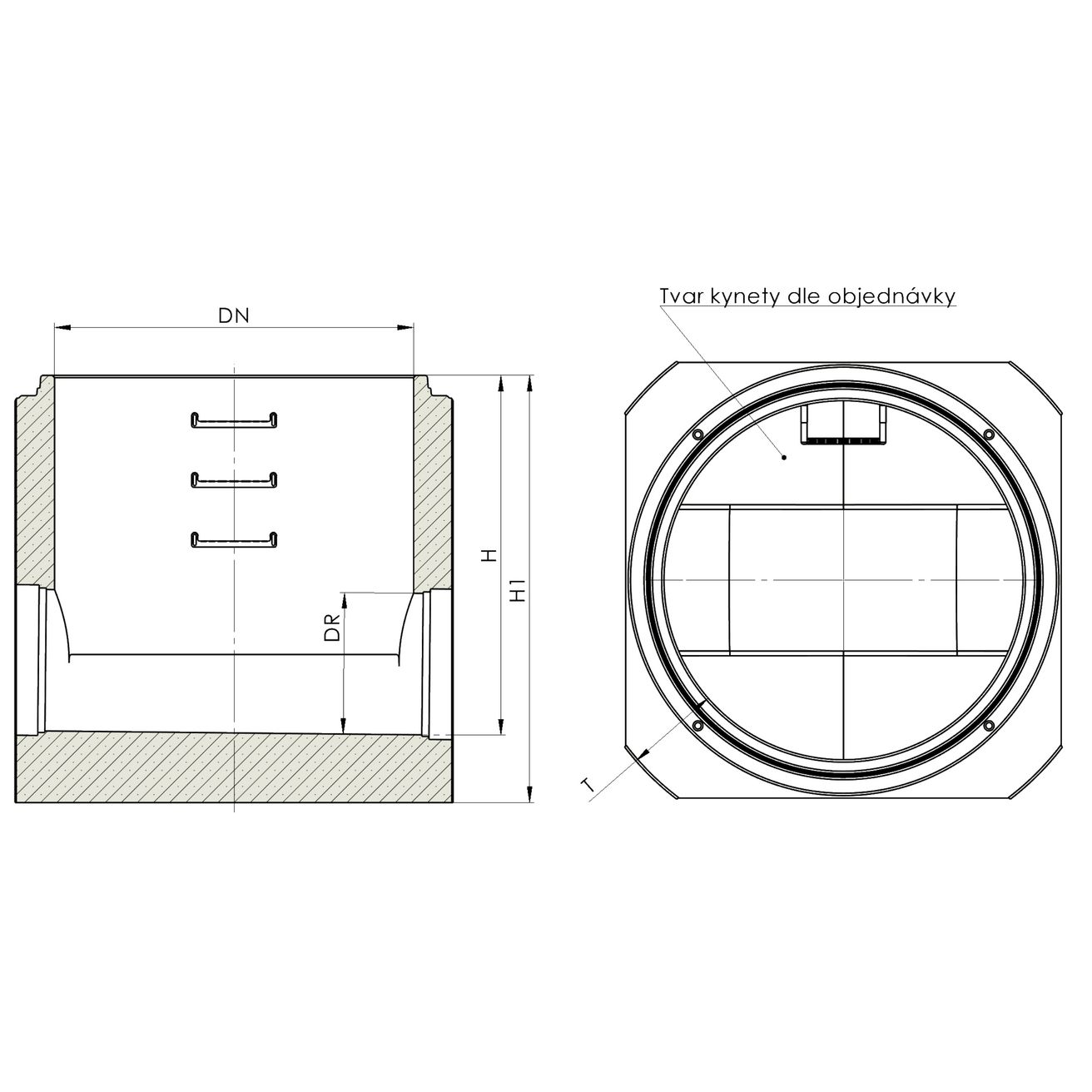 Šachtová dna litá DN 1500 | Tiba Beton - TIBA BETON